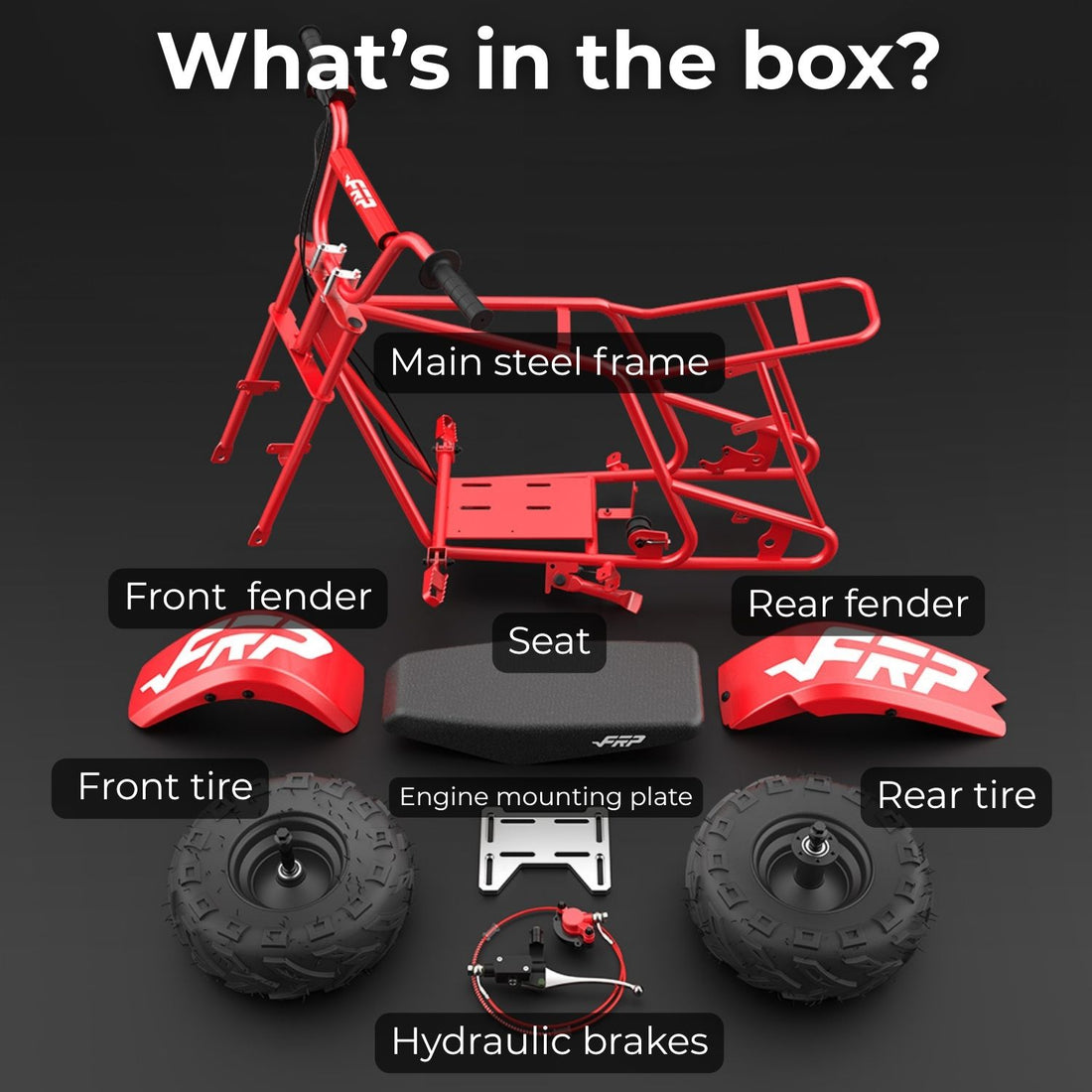 GMB100 Mini Bike Upgraded Frame – FRP Official Site